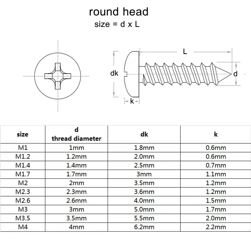 VIS,countersunk head-M3-20mm--Vis à bois autotaraudeuse en acier noir M1 M1.2 M1.4 M1.7 M2 M2.6 ...