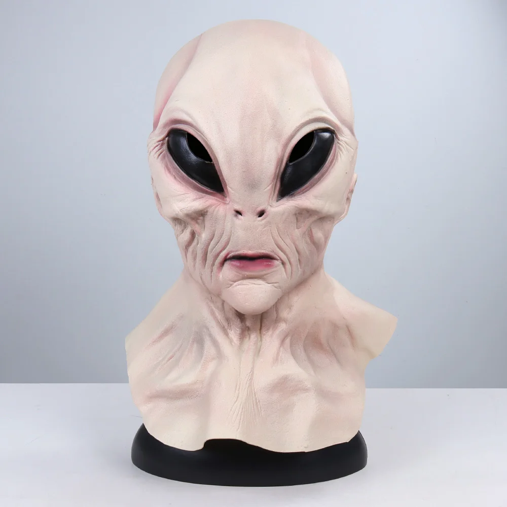 Halloween Alien Mask Cosplay Horror UFO Skull Latex Masks Helmet ...