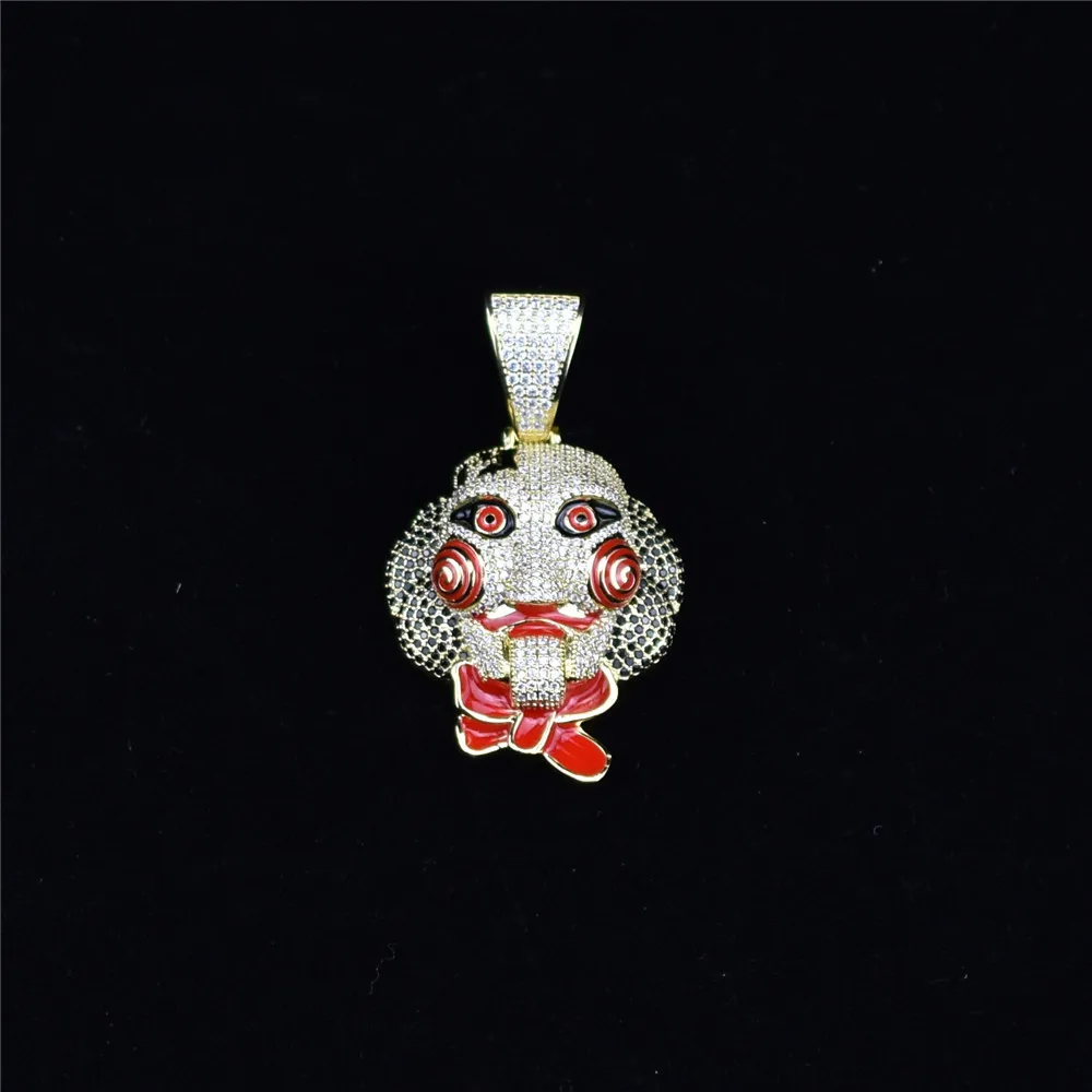 Pendentif Colliers Hip Hop Glafe Out CZ 6IX9INE CLOWN 69