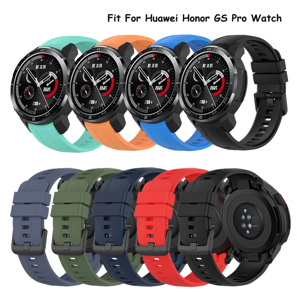 22mm Silicone Strap For Huawei Honor GS Pro Smart Watch Sport Watchband ...