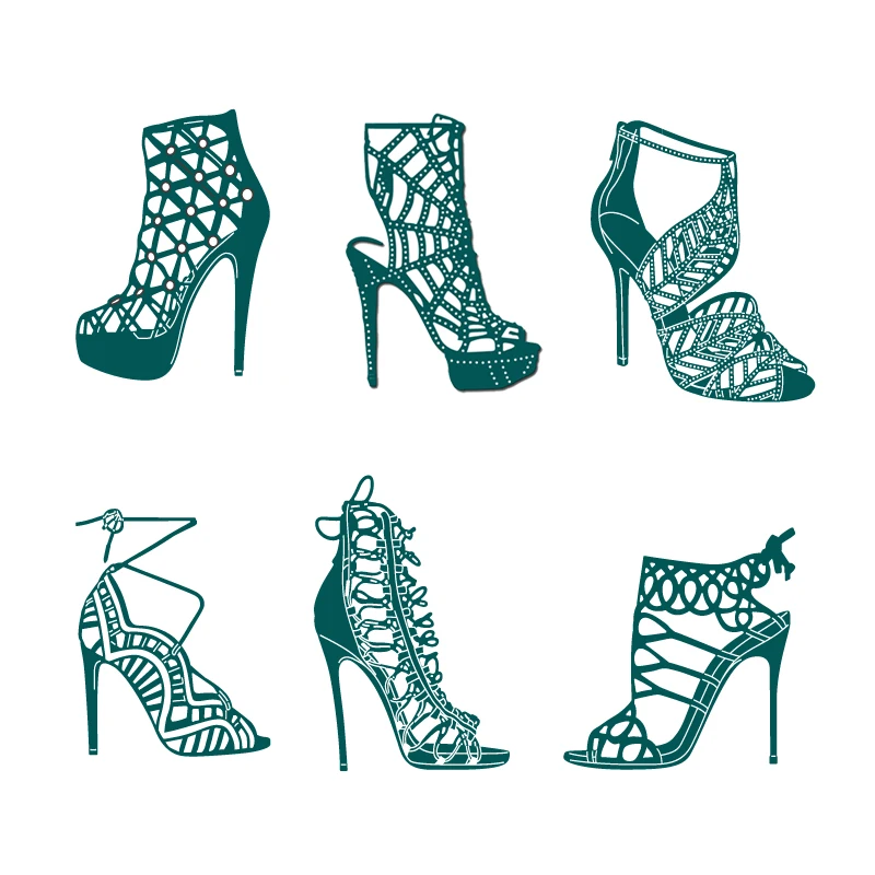 Grite Fashion ladies high heels shoes Metal Cutting Dies Stencils for ...