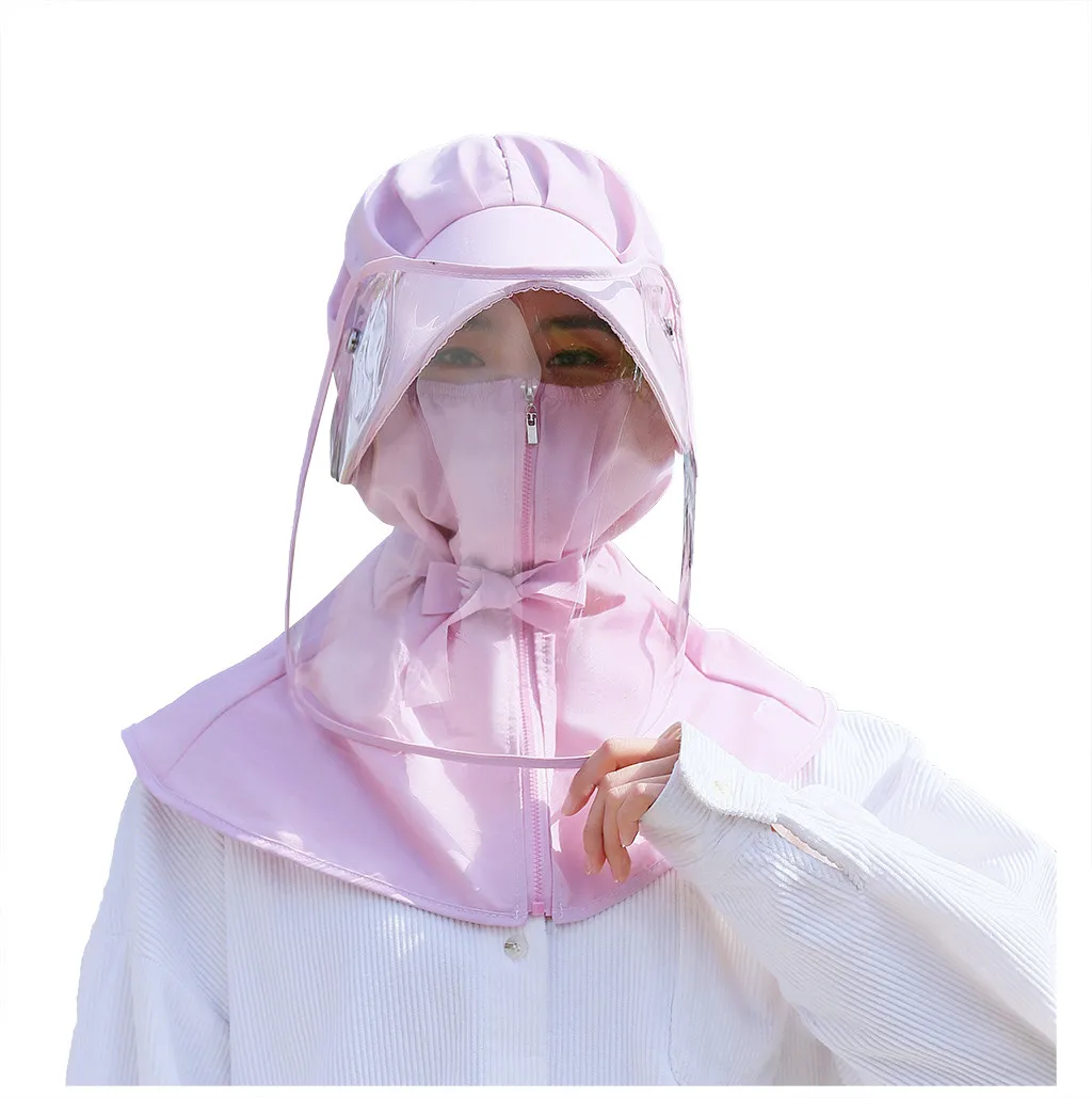 Women-Protective-Sun-Hat-Dustproof-Cover-Adults-Removable-Recyclable ...