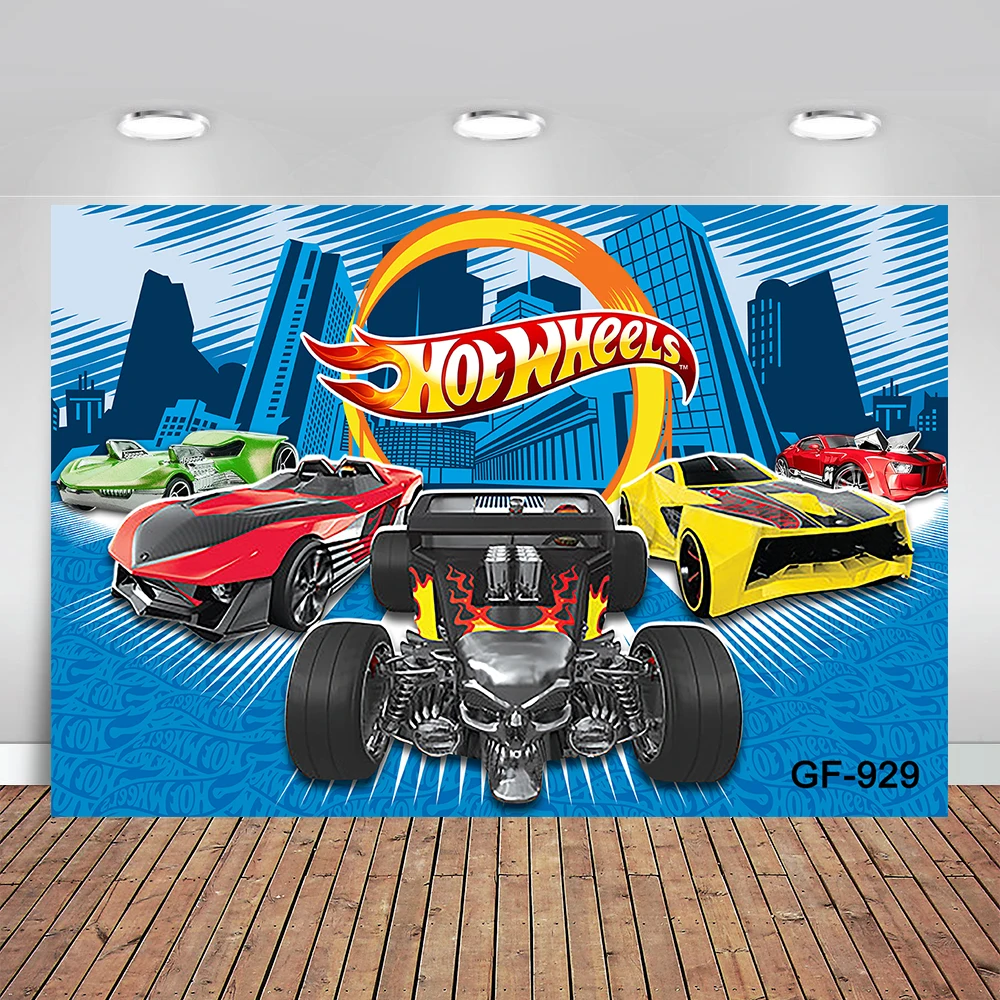 Photo-Backdrop-Hot-Wheels-Beautiful-Colorful-Toy-Cars-Party ...