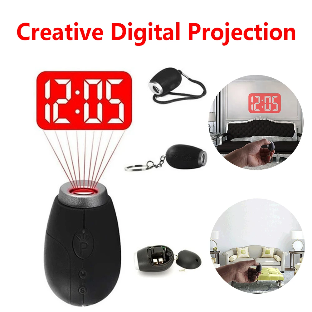 New-Creative-Digital-Time-Projection-Mini-LED-Clock-Flashlight-with ...