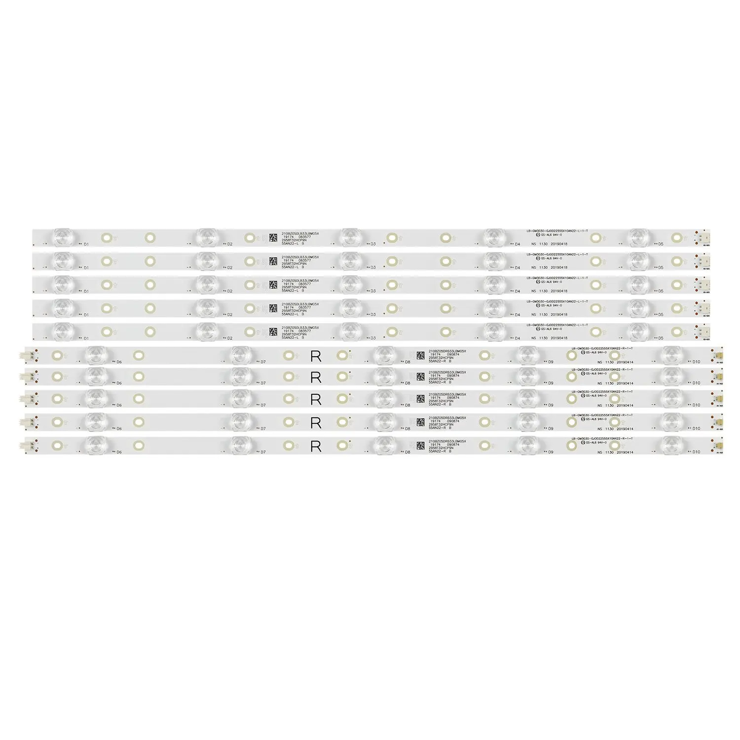 LED Backlight strip 5+5 lamp For 55" 55PUS7504/12 55PUS6704/12 ...