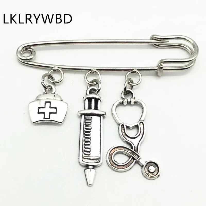 2019-New-Creative-Nurse-Cap-Medical-Brooch-Syringe-Stethoscope-Cute ...