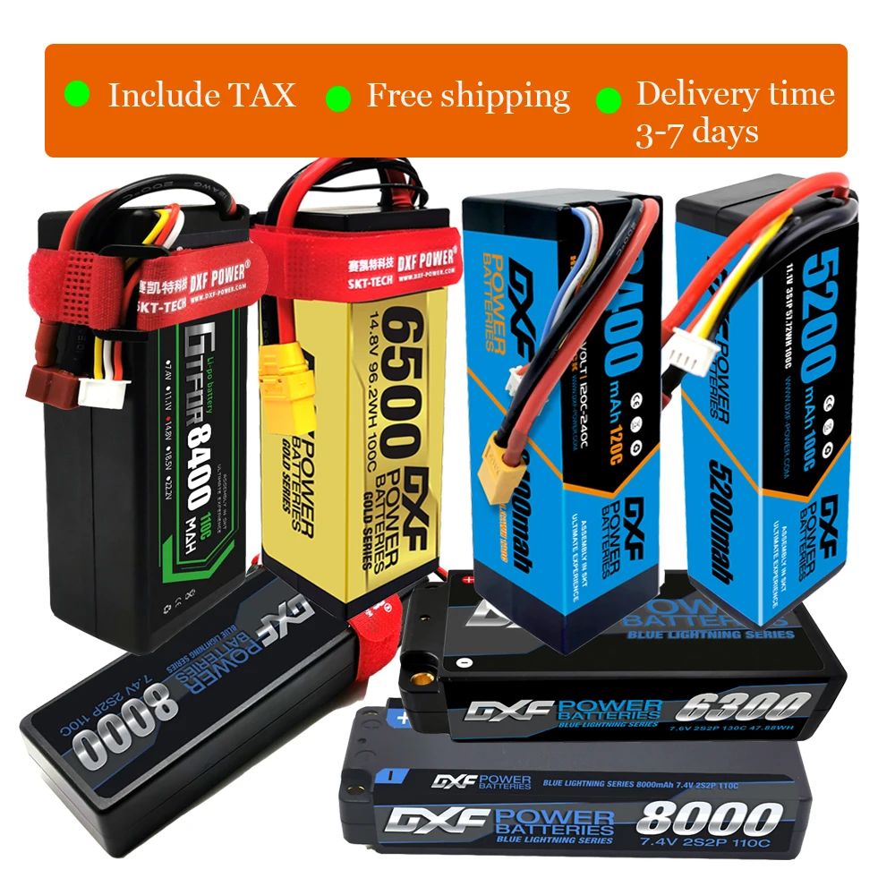 DXF-4S-Lipo-2S-3S-Battery-7-4V-11-1V-14-8V-8400mah-8000mah-7000mah ...
