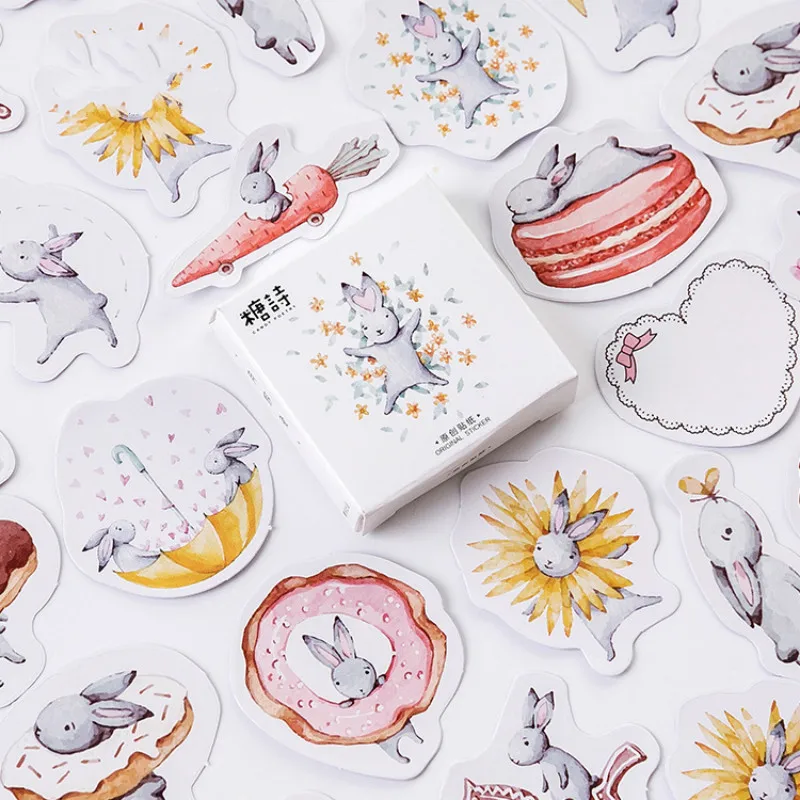 Mohamm Month hare Cute Diary Paper Mini Small Bullet Kawaii Decor ...
