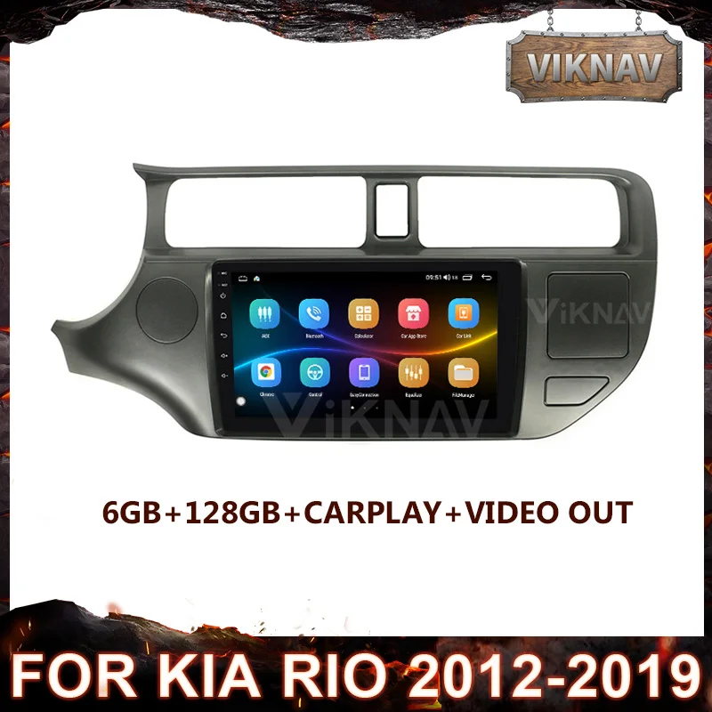 2din Android 10.0 Car Radio For Kia Rio 2012-2019 Multimedia Player ...