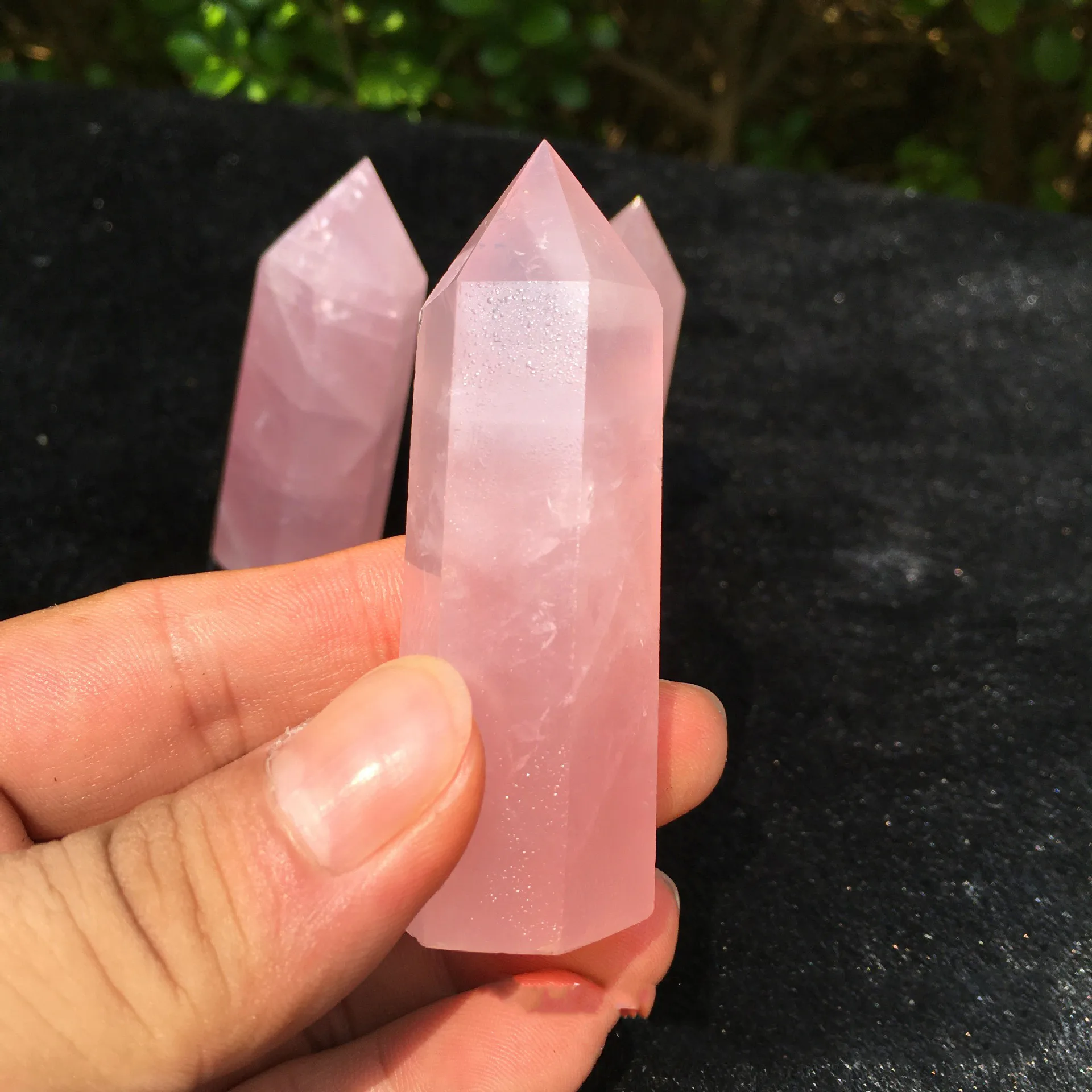 40-80mm-Natural-Pink-Crystal-Magic-Wand-Rock-Home-Decor-Geode-Rose ...