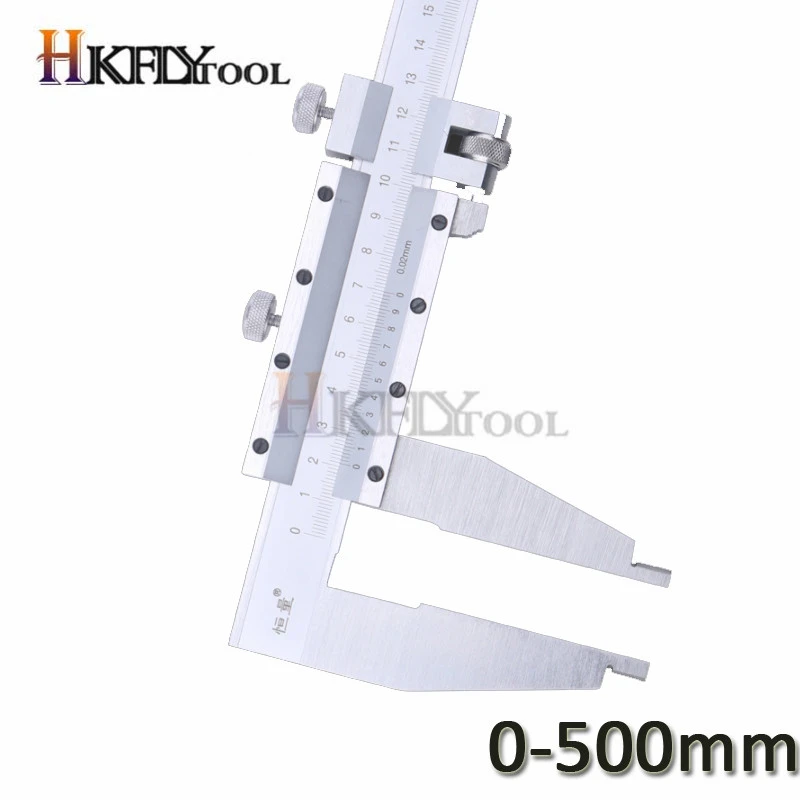 0-500mm Vernier Caliper Steel Slide Caliper With Nib Style Long Jaw ...