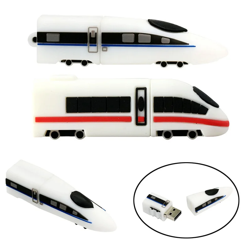 New Cool Cartoon USB Flash Drive Mini Train Model USB Stick 4GB 8GB ...