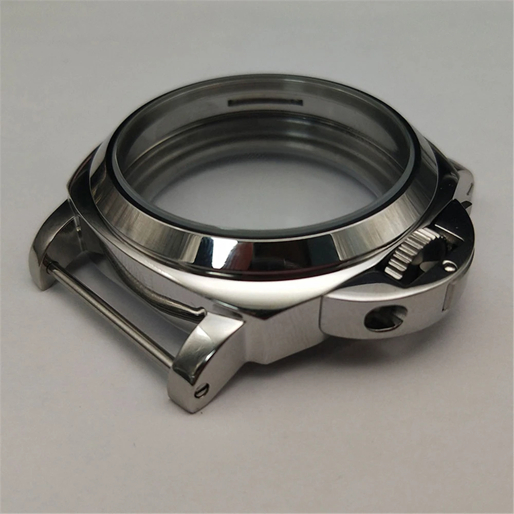 Replacement-44mm-Stainless-Steel-Silver-Watch-Case-Polished-Shell-for ...