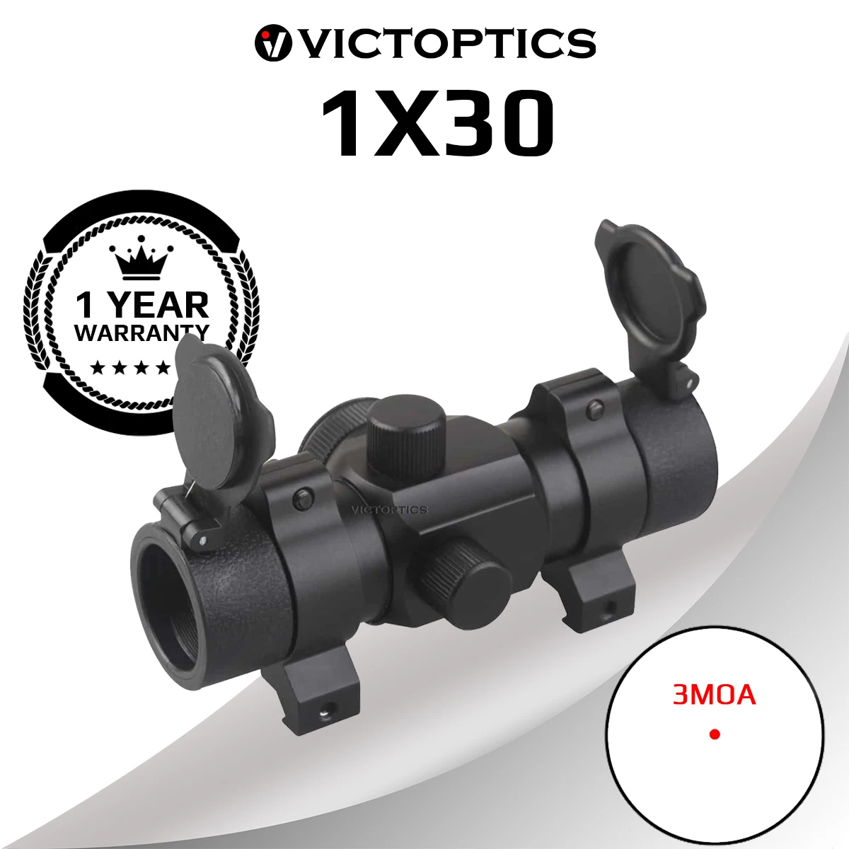 Victoptics Best 1x30 Hunting Shooting Red Dot Scope Collimator Sight ...