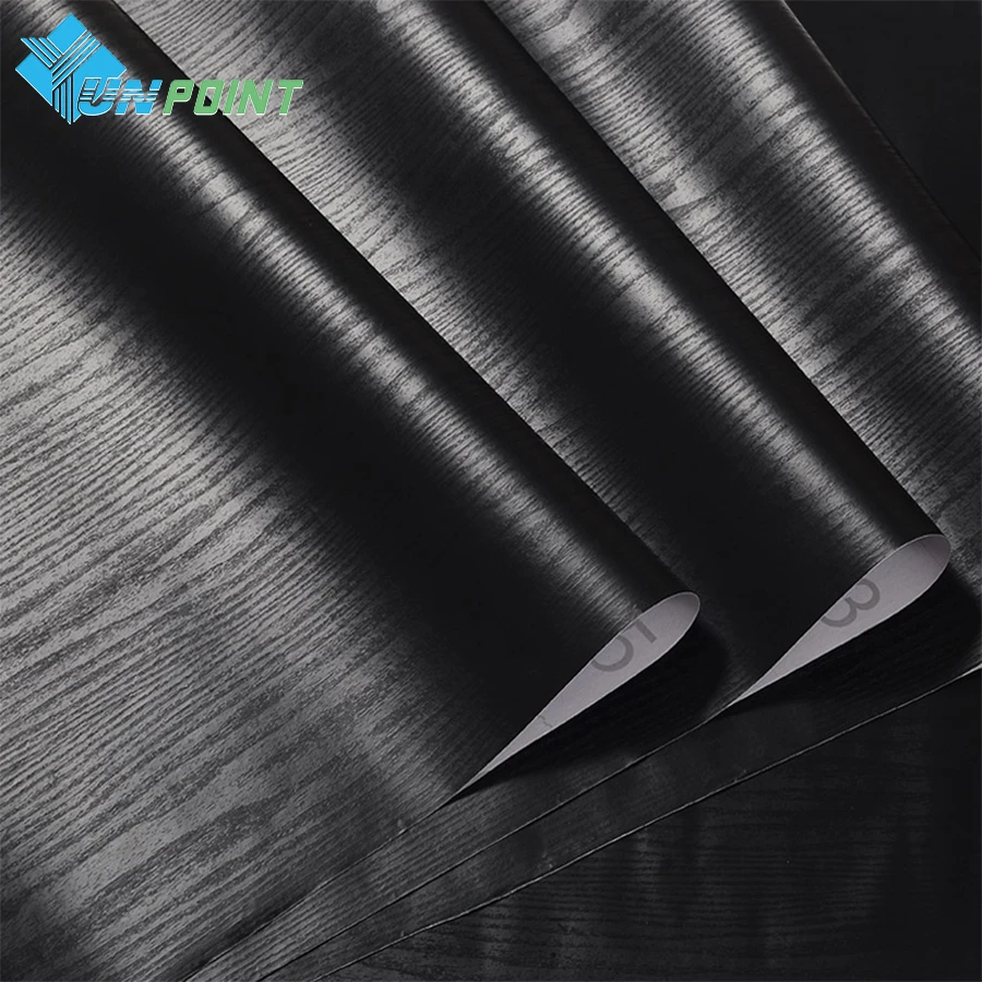 PVC-Black-Wood-Grain-Wall-Stickers-Furniture-Decorative-Film-Wardrobe ...