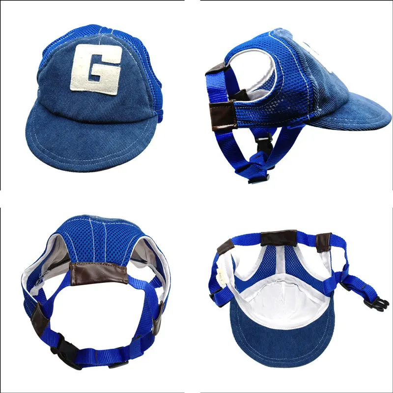 Cool Handsome Large Dog Baseball Cap Blue Jeans Pet Hat Dress Up ...