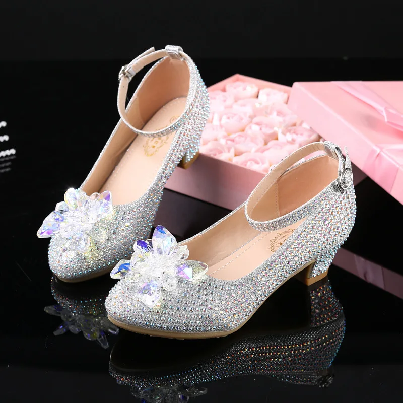 Princess-Girls-Party-Shoes-Children-Sandals-Sequins-High-Heels-Shoes ...