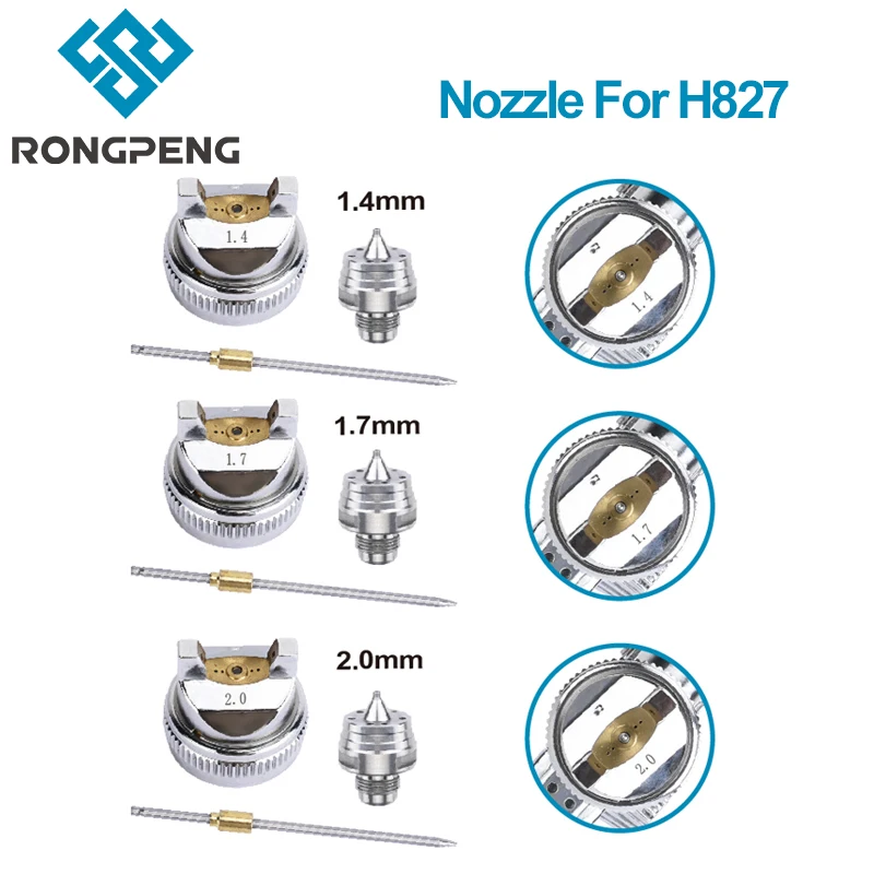 RONGPENG 1.4mm 1.7mm 2.0mm HVLP Paint Spray Gun Nozzle Needle Cap Kit ...