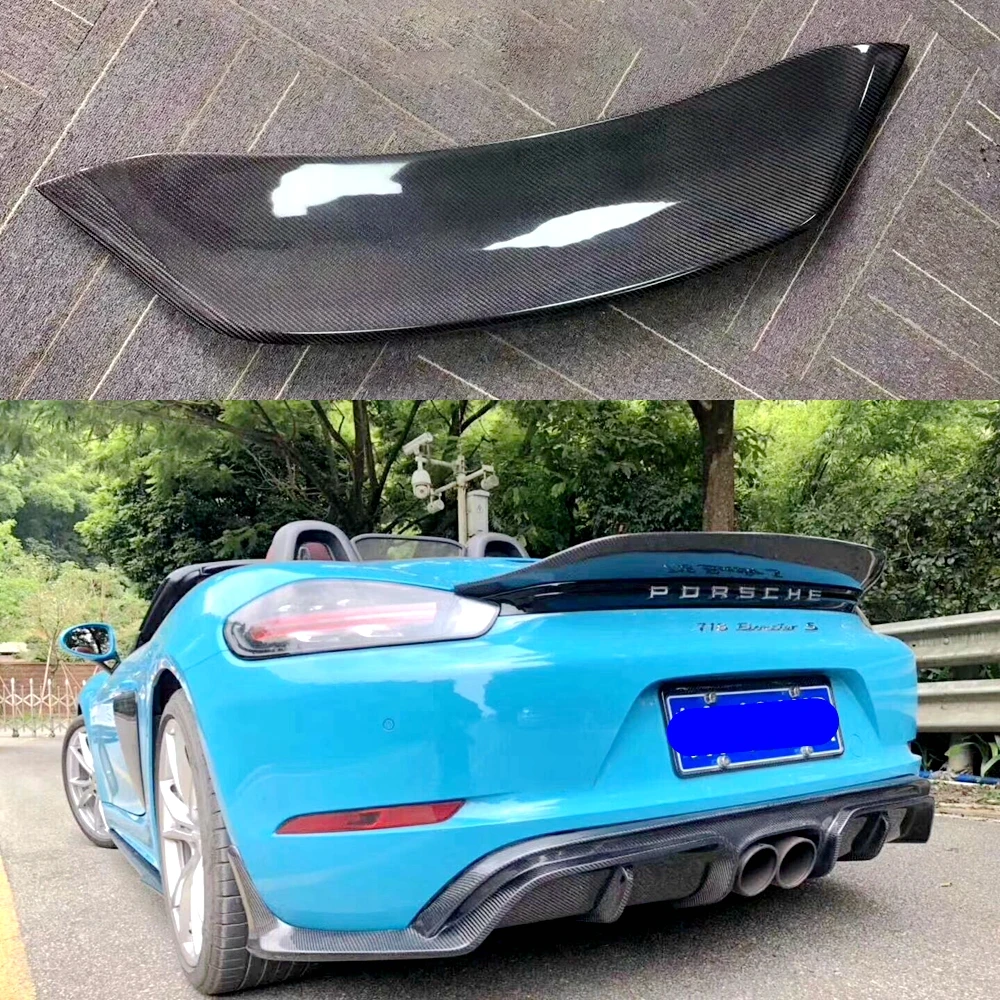 Carbon Fiber Rear Trunk Lip Spoiler Wing For Porsche 718 Boxster ...