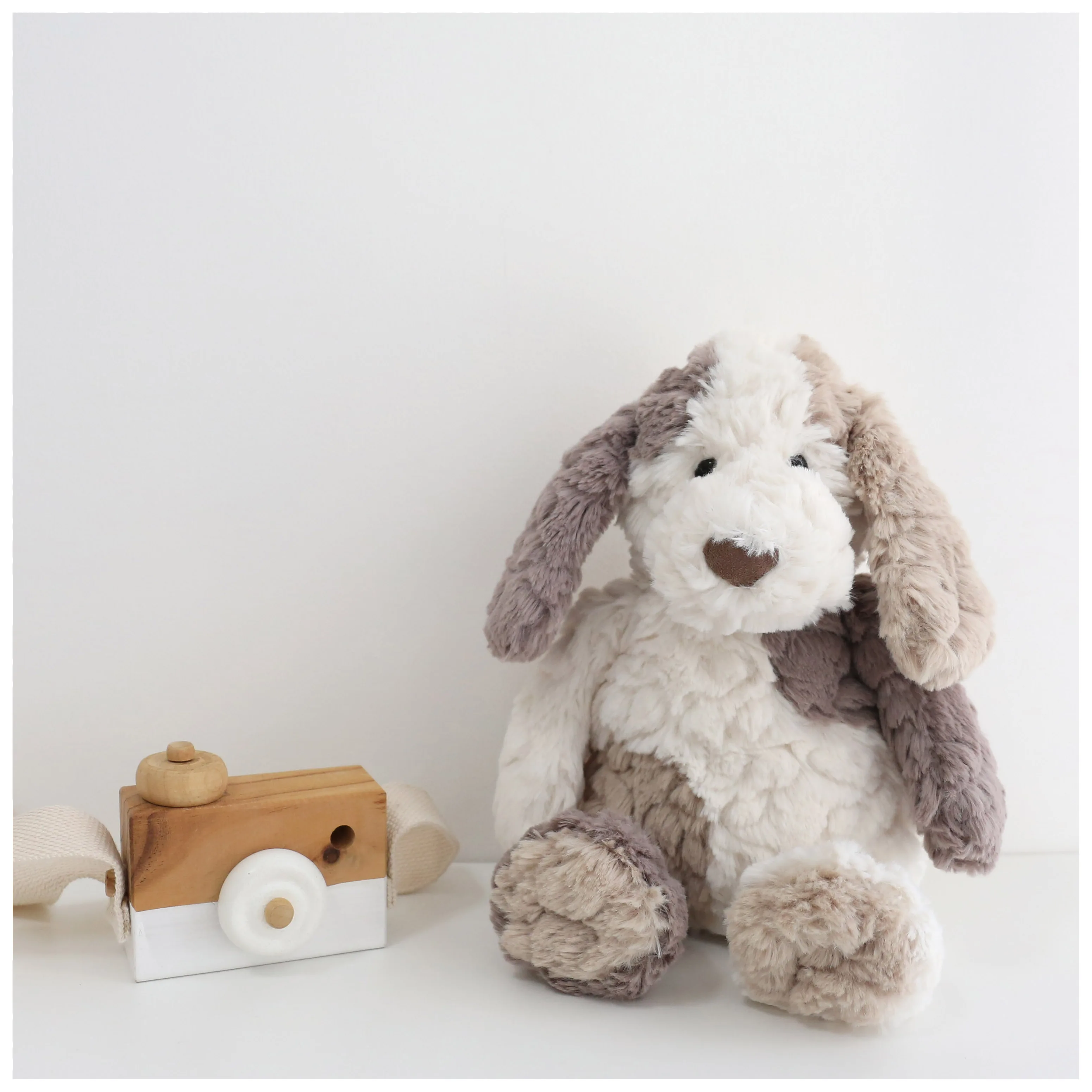 Fluffy Dotted Doggy Plush Stuffed Animal Toys Soft Cozy Dog Doll ...