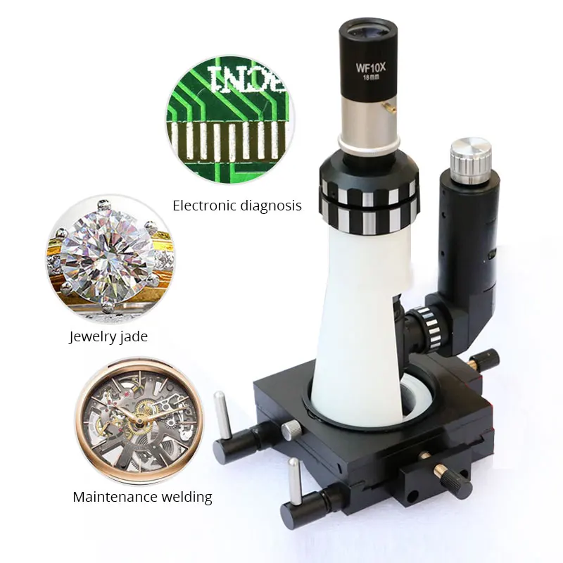LED Illuminated 100X 400X Zoom Metallographic Microscope Handheld ...