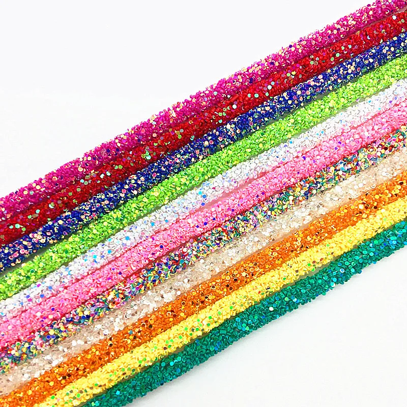 6mm Resin Glitter Rhinestones Rope Tube Cord Sequin Trimming for DIY ...