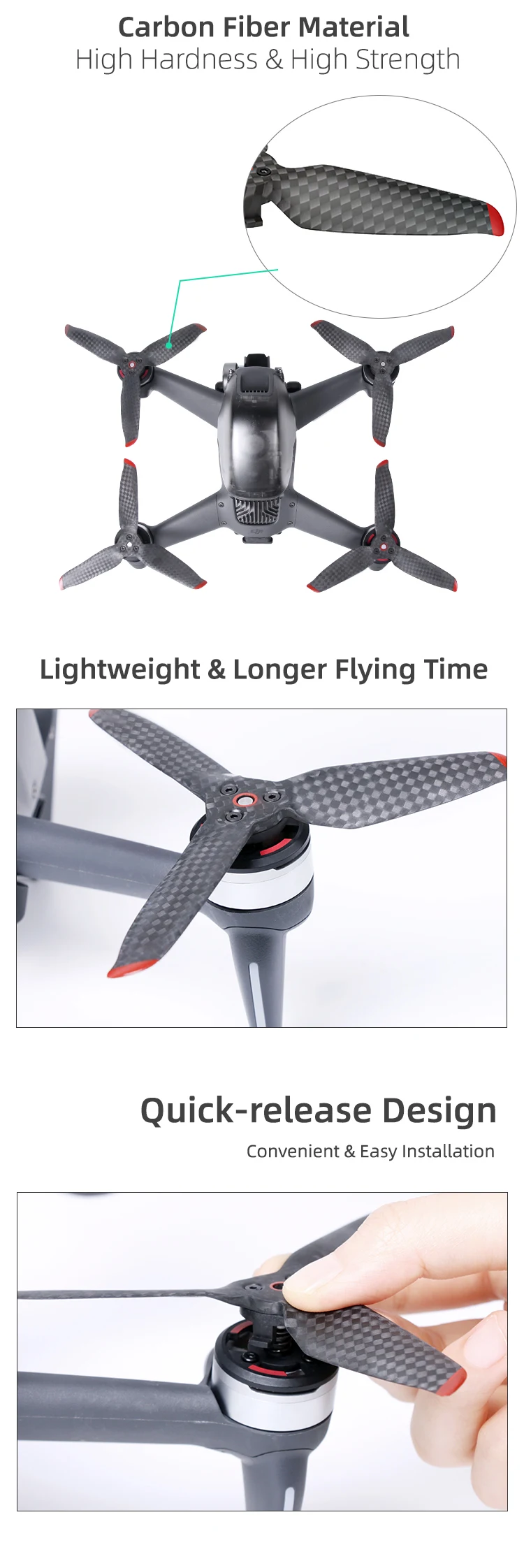 5328S Carbon Fiber Propellers High Hardness Drone Accessories for DJI ...