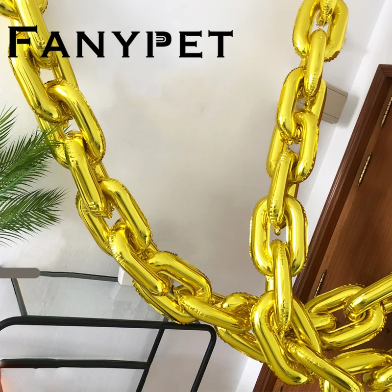 10pcs 80s 90s Party Decorations Giant Balloon 16 inch Gold Silver Chain ...
