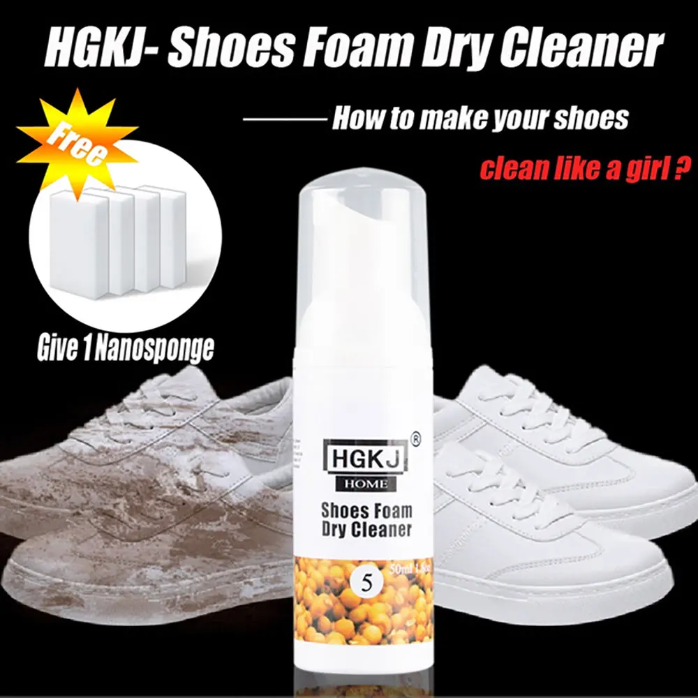 HOME-5-White-Shoes-Foam-Dry-Cleaner-Kit-Shoe-Brush-Sneakers-Casual ...