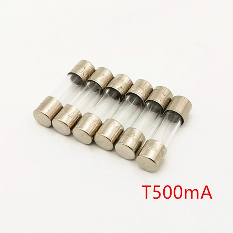 (100 pcs/lot) T500mA 250V 5 x 20mm Slow Blow Glass Tube Fuse,500mA,0.5A ...