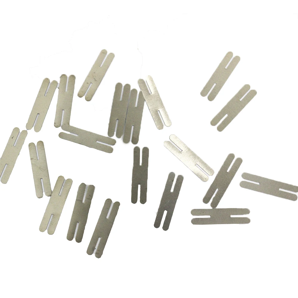 100pcs H-type Nickel Plated Steel Strip Sheets Tabs for battery welder ...