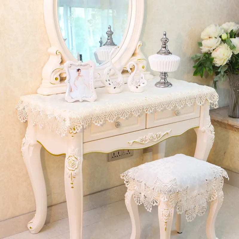 Hot European Dressing Tablecloth Lace Dustproof Cover Table Computer ...