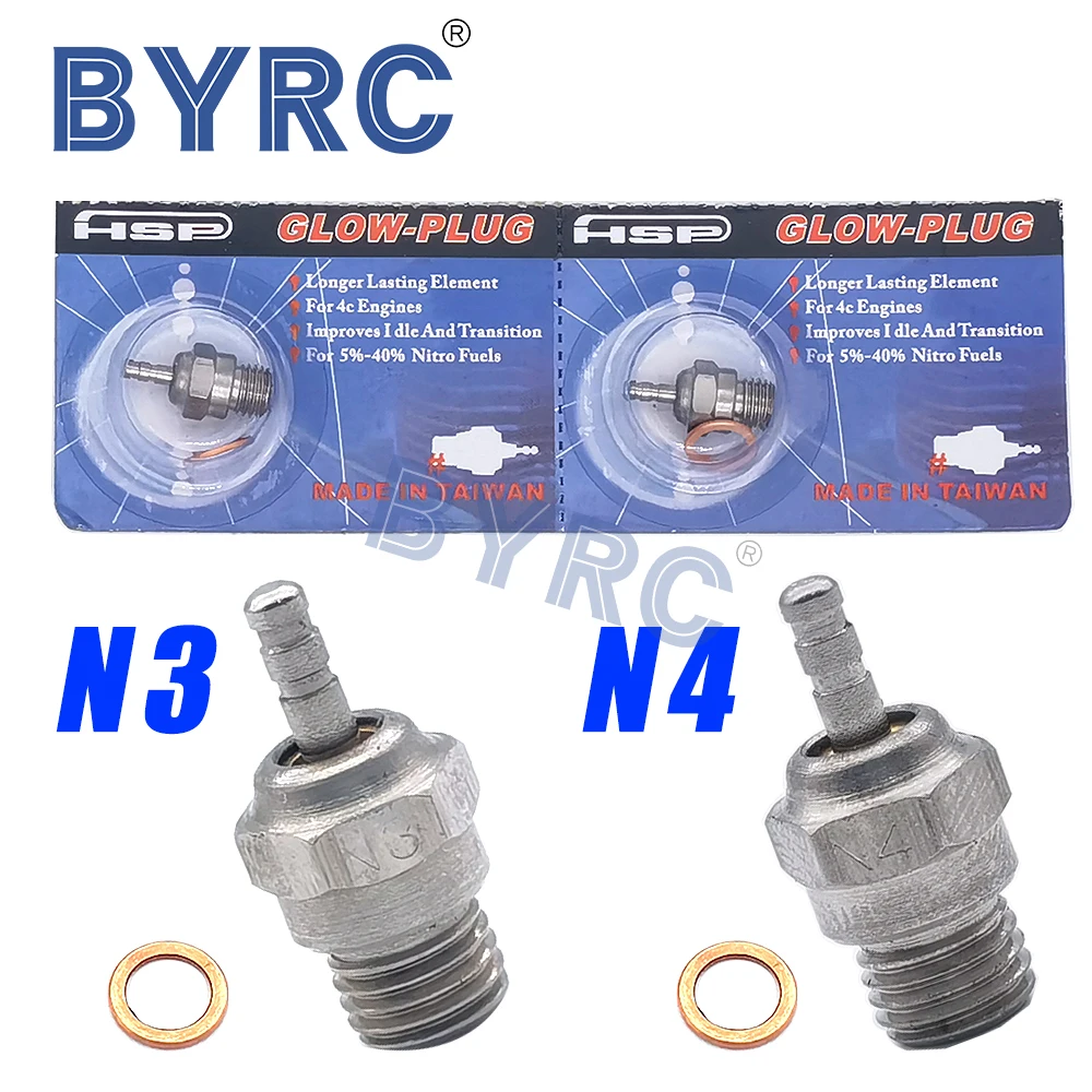 1:10 Scale Nitro Engine Spark Plug HSP #4 Super Glow Plug For Nitro RC ...
