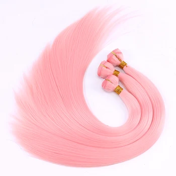 22 inches 100g/pcs Color Pink Yellow Green Red Grey Silky Straight ...