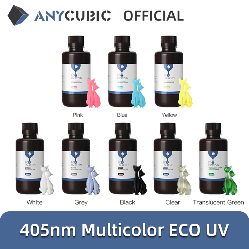 ANYCUBIC ECO UV Resin For LCD 3D Printer Low Odor and Safety 405nm UV ...