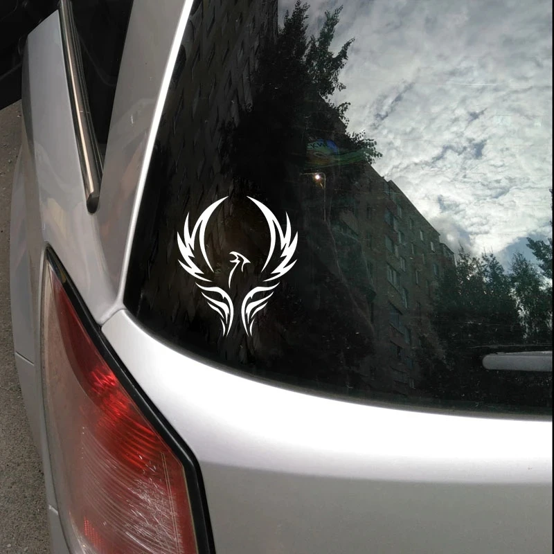 13.5cm*15.8cm Cartoon Animal Phoenix Motorcycle Decal Car Sticker Black ...