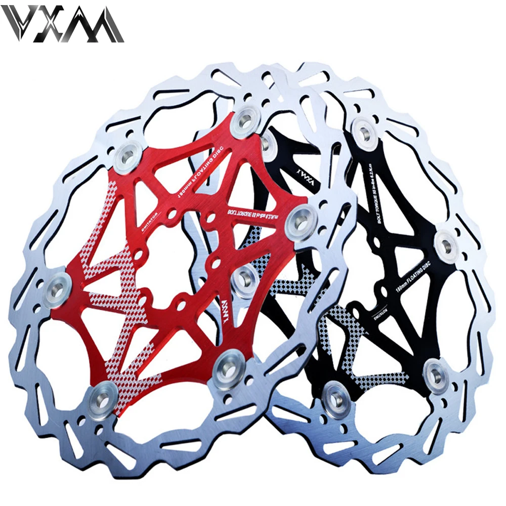 VXM Bicycle 6 Bolt Floating Hydraulic Disc Brake Pad Rotor Alloy Float ...