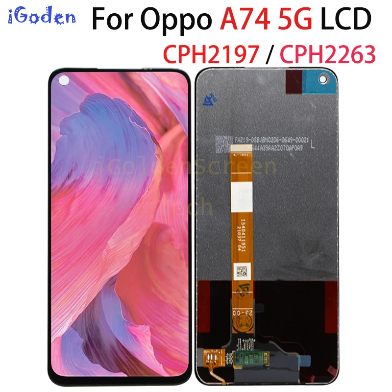 Original For Oppo A74 5g Lcd Display +touch Screen Digitizer Panel Assembly For Oppo A74 5g ...