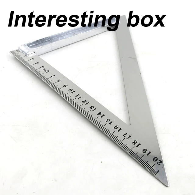 Alat Ukur Matematika Penggaris Sudut Bulat Baja Tahan Karat, 56% OFF