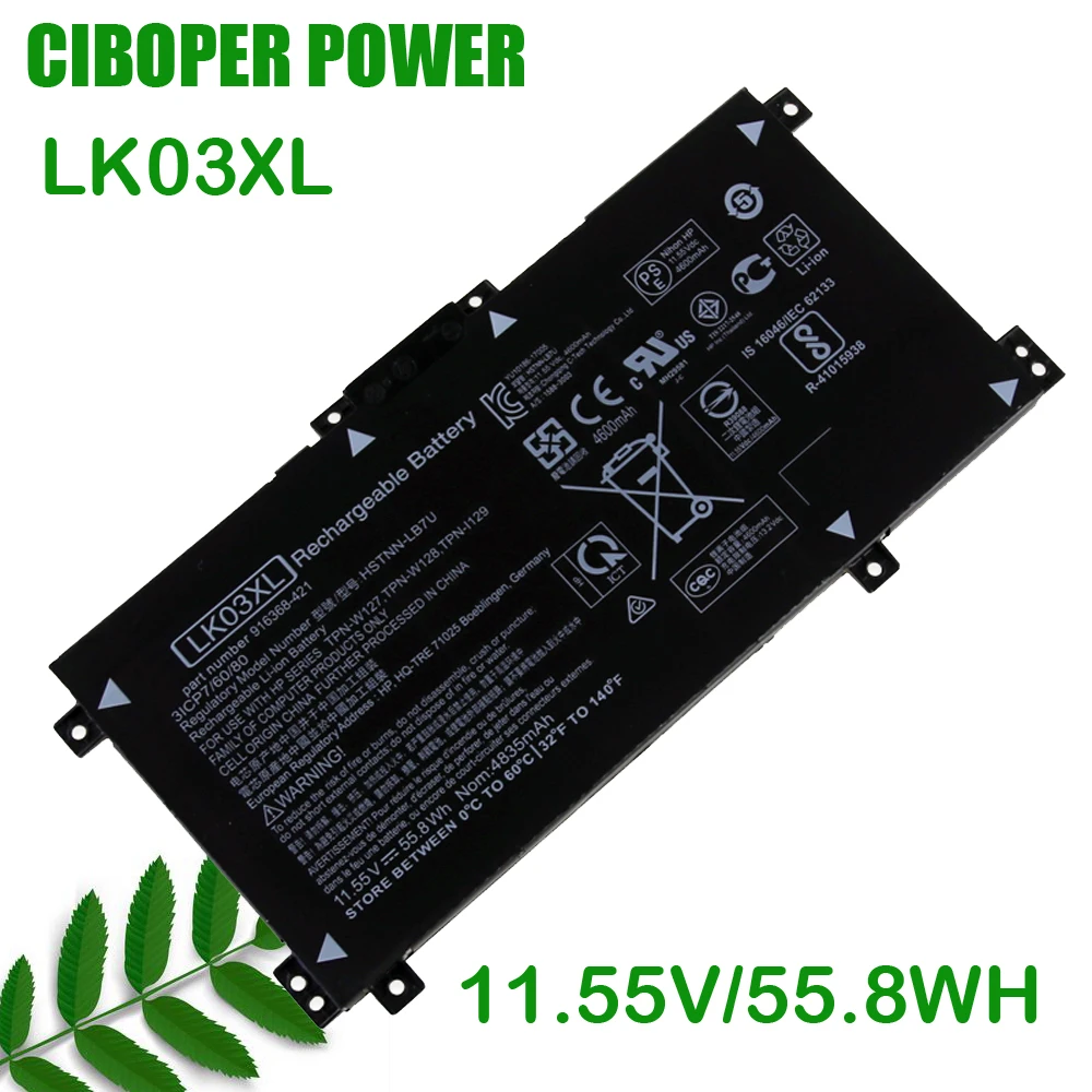 CP-Laptop-Battery-LK03XL-HSTNN-UB7I-HSTNN-LB7U-11-55V4835mAh-55-8Wh-For ...