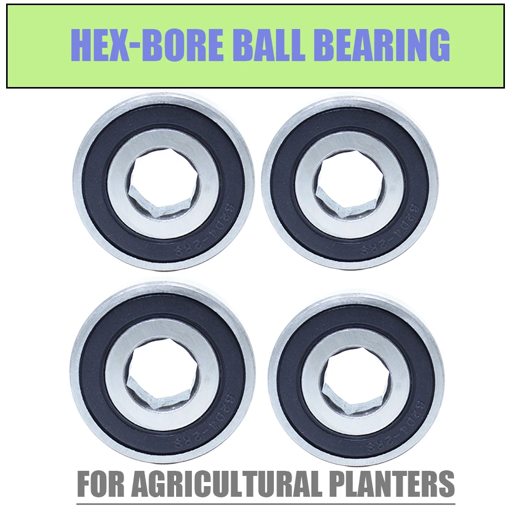 6004RS-Hexagon-Bearing-ABEC-1-4-PCS-Inner-16mm-17mm-18mm-20mm-Non ...