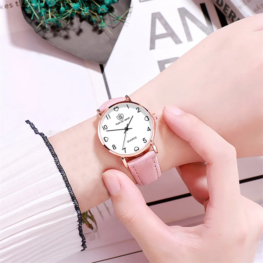 Top Style Fashion Women's Luxury Leather Band Analog Quartz Wristwatch ...