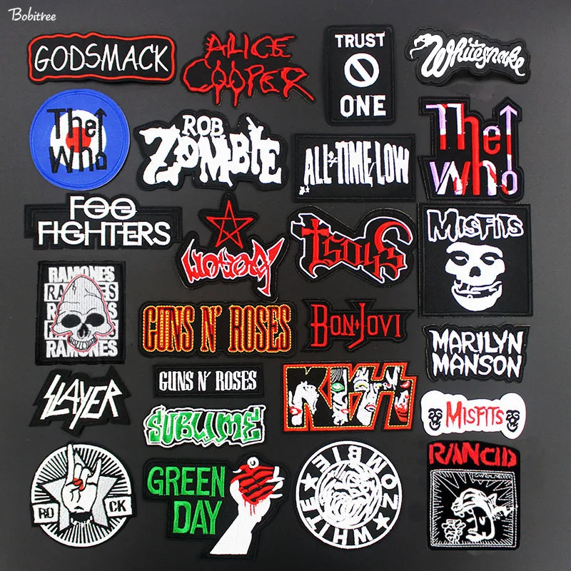 DIY-Rock-Bands-Patches-For-Clothing-Iron-On-Badge-Embroidered-Stickers ...