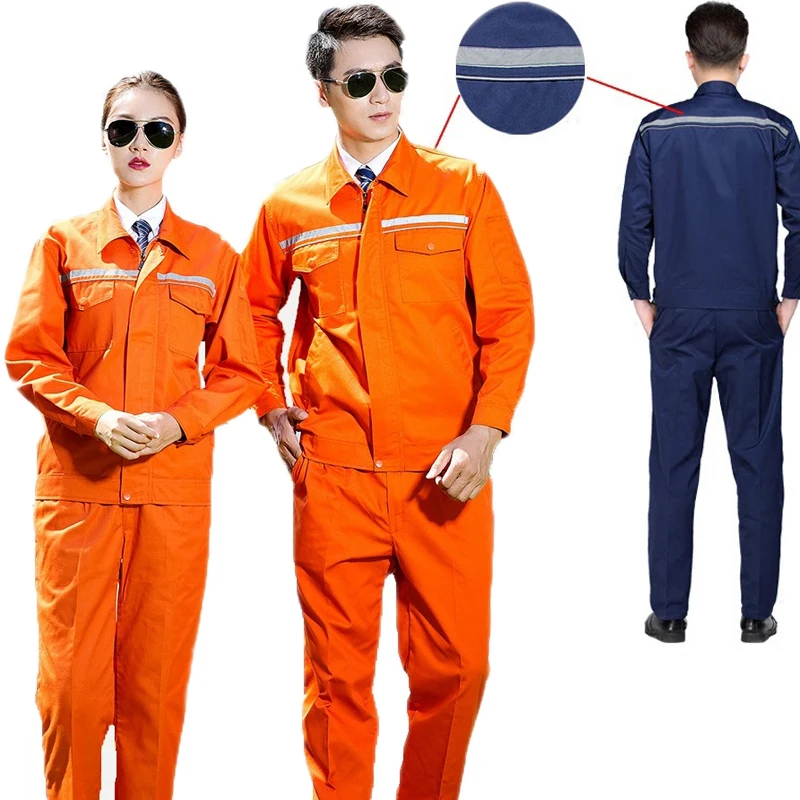 Road-Staff-Working-Coveralls-Hi-Vis-Safety-Reflective-Strip-Wear ...