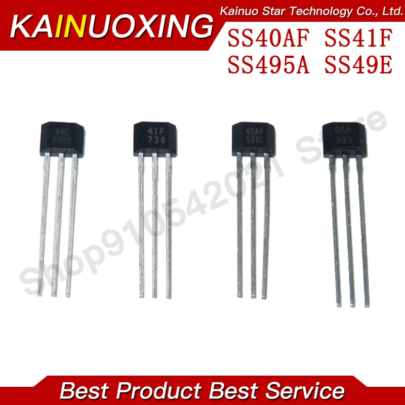 10-Pack SS495A1 High Precision Hall Effect Sensors (TO-92