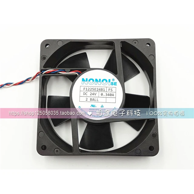 Original genuine 12CM 12025 F1225E24B1 24V 0.340A 3-wire cooling fan ...