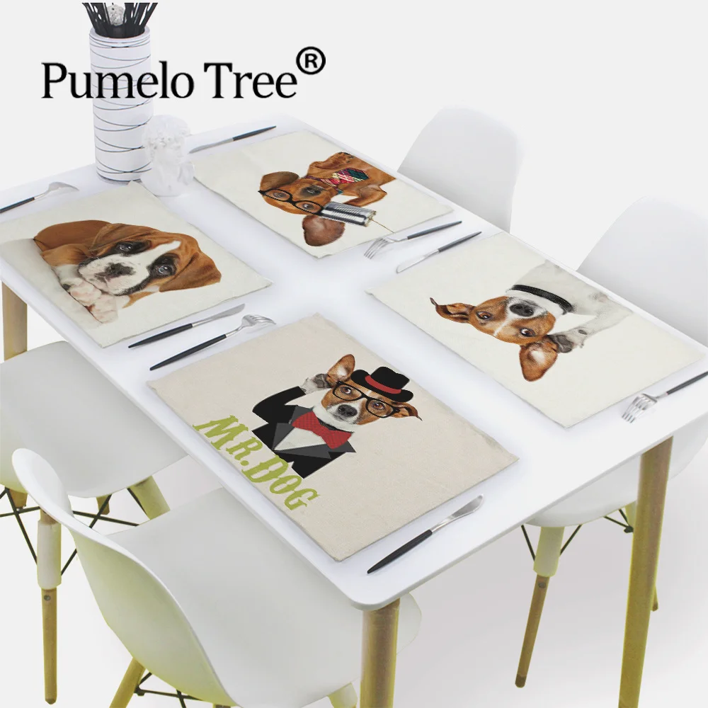 Cartoon-Beagle-Tea-Towels-for-Kitchen-Linen-Animal-Wedding-Napkin ...