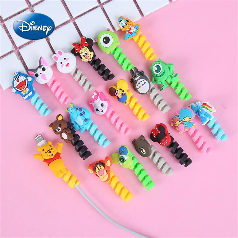 100pcs/lot Disney Spiral Cord Holder Cable Winder Usb Cable Earphone ...