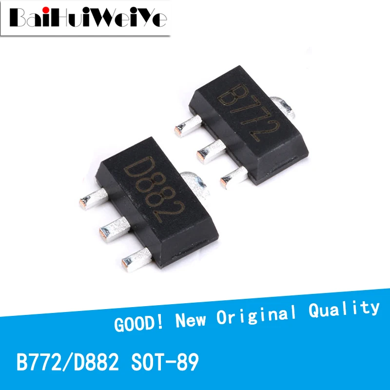 10 ~ 1000pcs 2SD882 2SB772 3A D882 B772 NPN PNP SILICON POWER ...