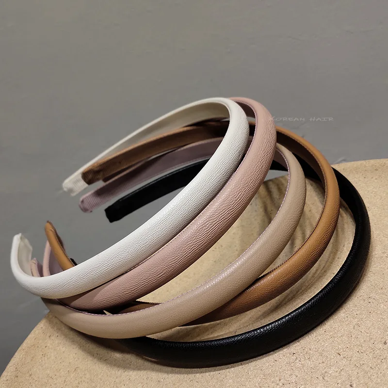 Hair Band Headband Texture Fashionable Solid Color Thin Side Out All ...